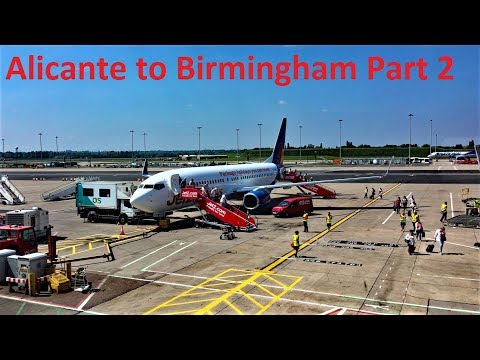 Jet 2 flight LS1216 Alicante to Birmingham Part 2, May 2018
