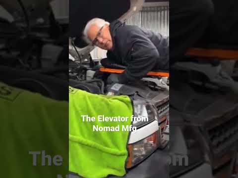 The Elevator from Nomad mfg. Over the hood creeper.