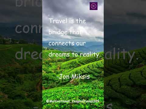 Travel Quotes | Travel is the bridge | short encouraging quotes #viral #motivational #shorts #trend