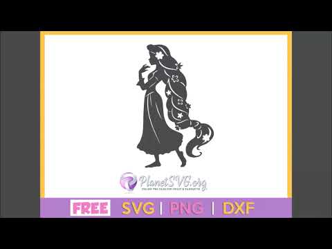 Disney Tangled SVG Free Download Cut File for Cricut Silhouette Rapunzel Princess PNG Clipart