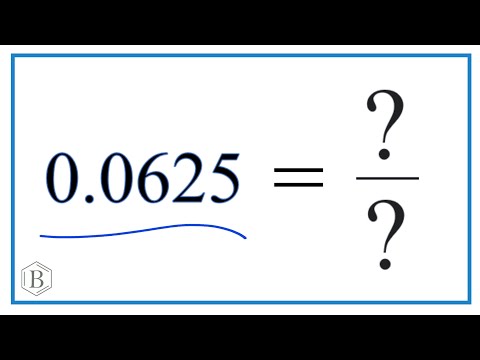 0.0625 as a Fraction (simplified form)