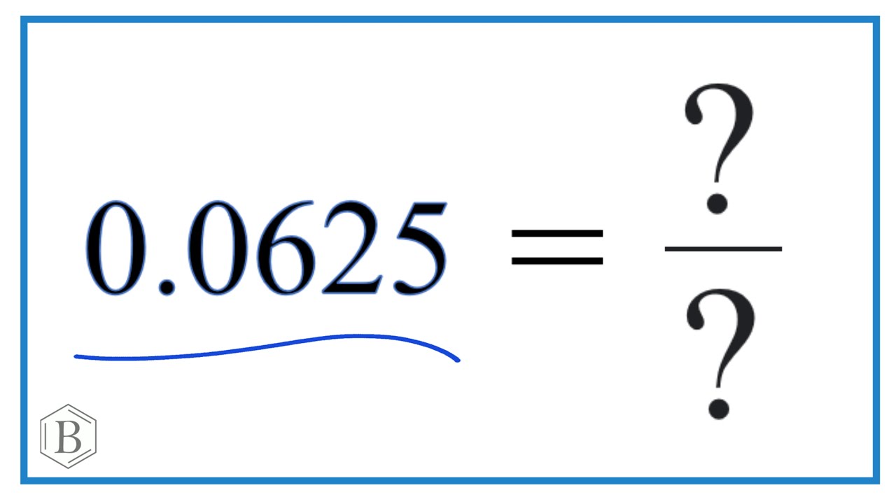 0.0625 as a Fraction (simplified form)