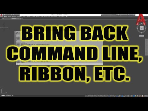 AutoCAD How to Bring Back Missing Command Line, Ribbon & More - Quick Commands! | 2 Minute Tuesday