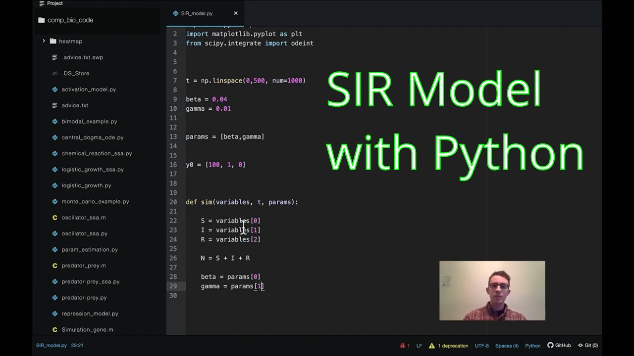 SIR Epidemiology Model with Python