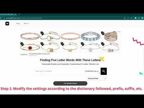 Finding Five Letter Words With These Letters Tutorial