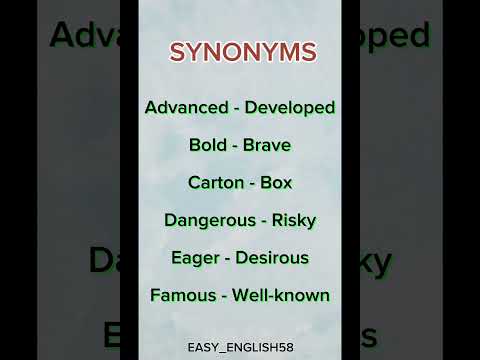 SYNONYMS!