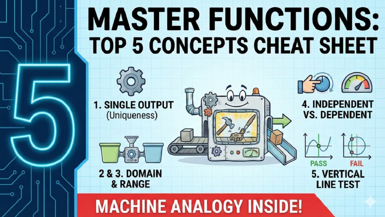Functions Explained Simply and Visually: Top 5 Concepts (Cheat Sheet) of a Function Must Know!