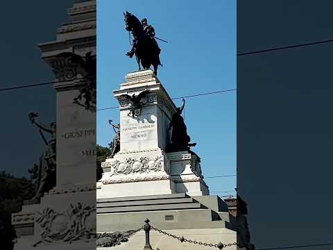 Garibaldi, the man that unified Italy. Castello Sforzesco area