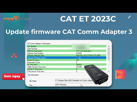 Update Firmware CAT Comm Adapter 3 with CAT ET 2023C