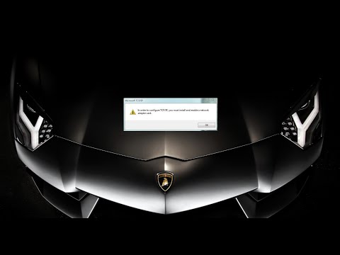 How to fix: Error "In order to configure tcp/ip you must install and enable Network adapter card!!