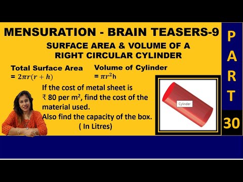 Cost of Material used & Capacity of Cylindrical box in liters -Mensuration- Part 30 Brain Teasers- 9