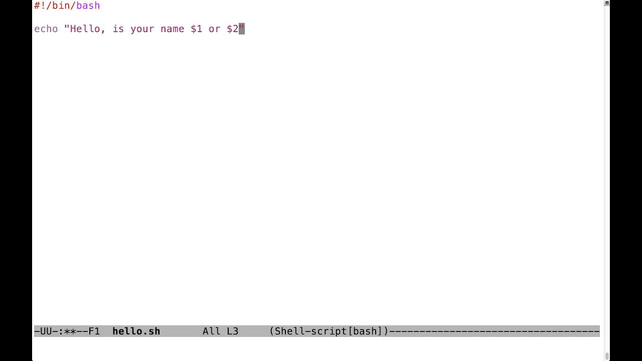 Shell Script Basics: positional parameters