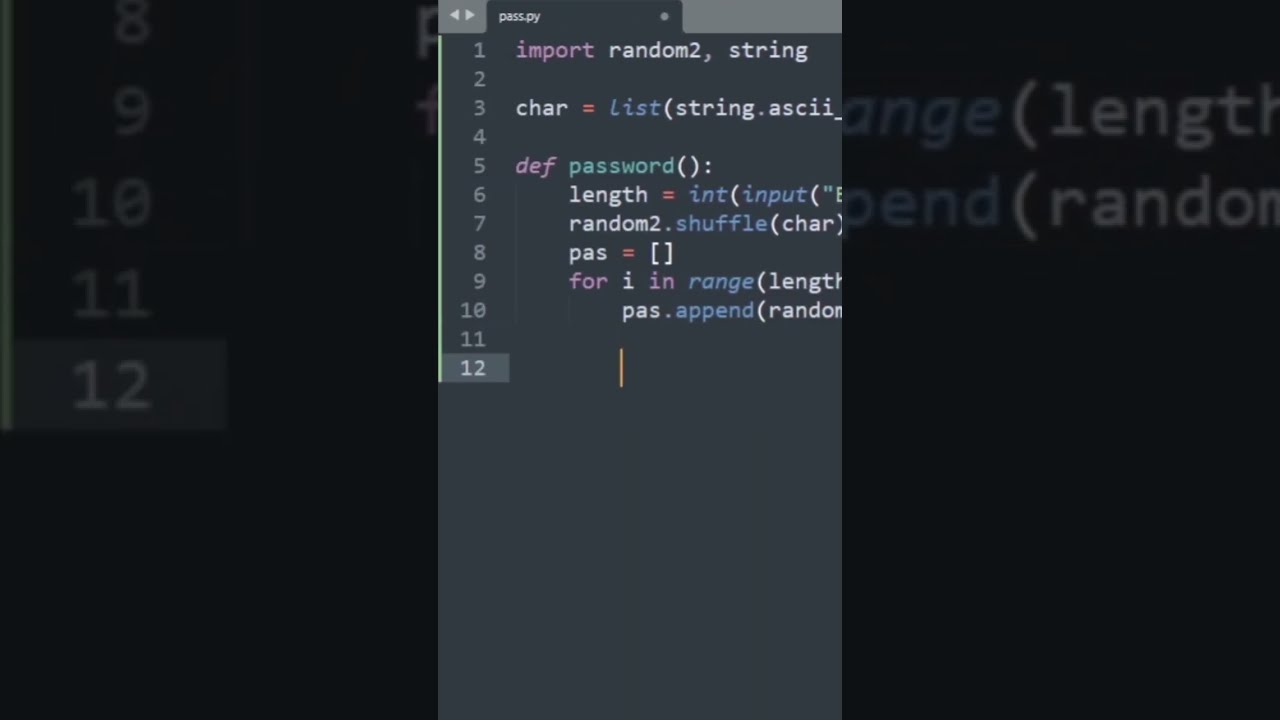 EASIEST WAY to GENERATE password with Python! #programming #python #coding #tutorial