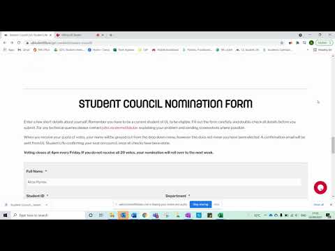 Student Council Nomination Process