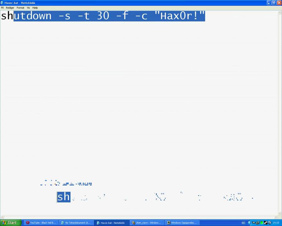How To Make A Shutdown Command With Notepad
