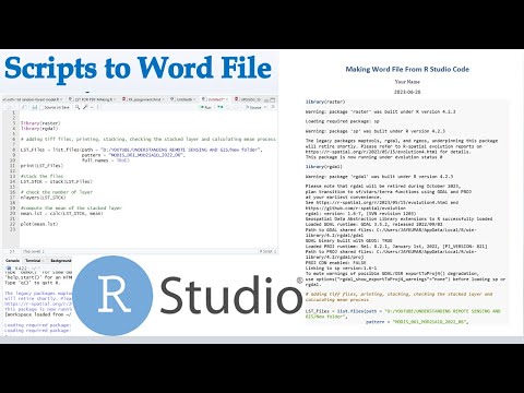 Scripts to Words Conversion || URSGISG || R markdown || Make PDF from R Scripts || code to pdf ||