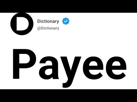 Payee Meaning In English
