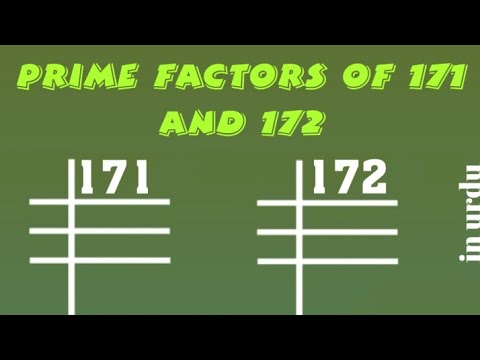 Prime Factors of 171 and 172 - Prime Factorization