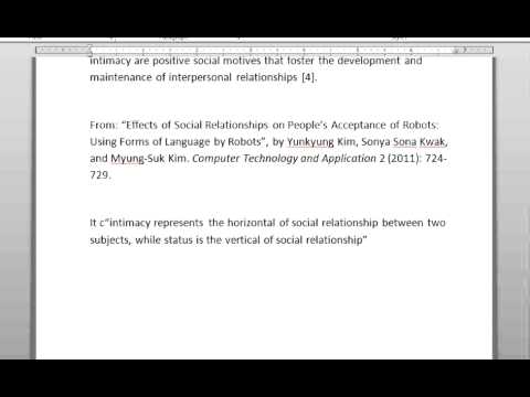 How to Do In Text Citation and Signal Phrase, APA