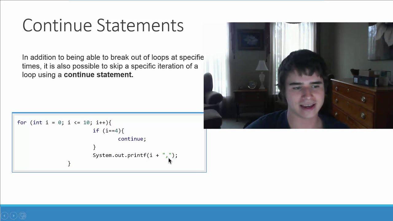 Break & Continue Statement - Java (4.3)