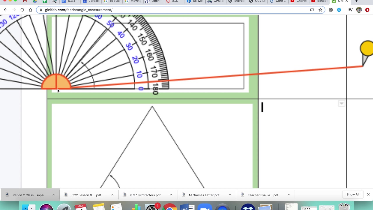 Online Protractor Example
