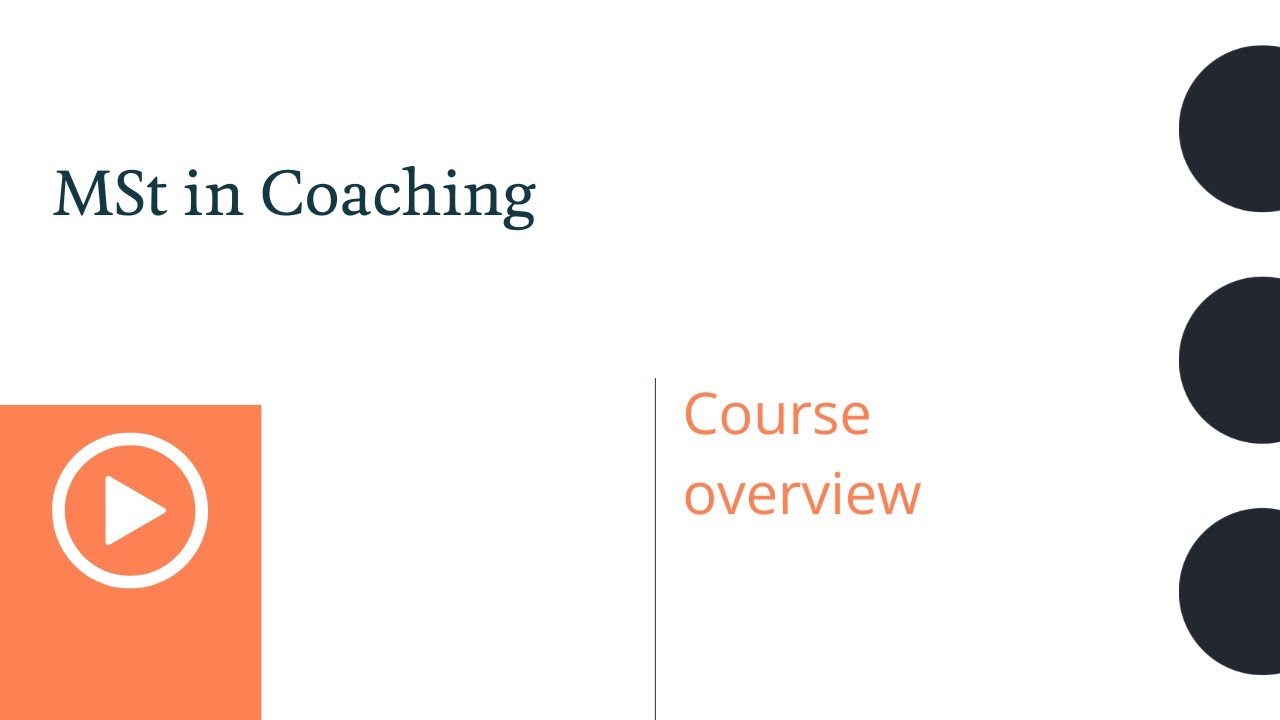 Master's in Coaching: Course overview