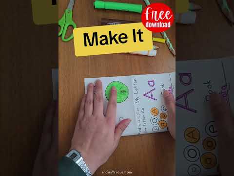 Free Printable Alphabet Booklet #minibook #earlylearning #preschoolworksheets #kindergartenlearning