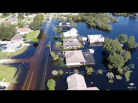Deltona Florida Courtland Blvd 10/8/22 post Hurricane Ian flooding