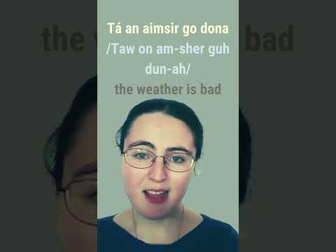 How To Say 'The Weather is Bad' in Irish #bitesizeirish