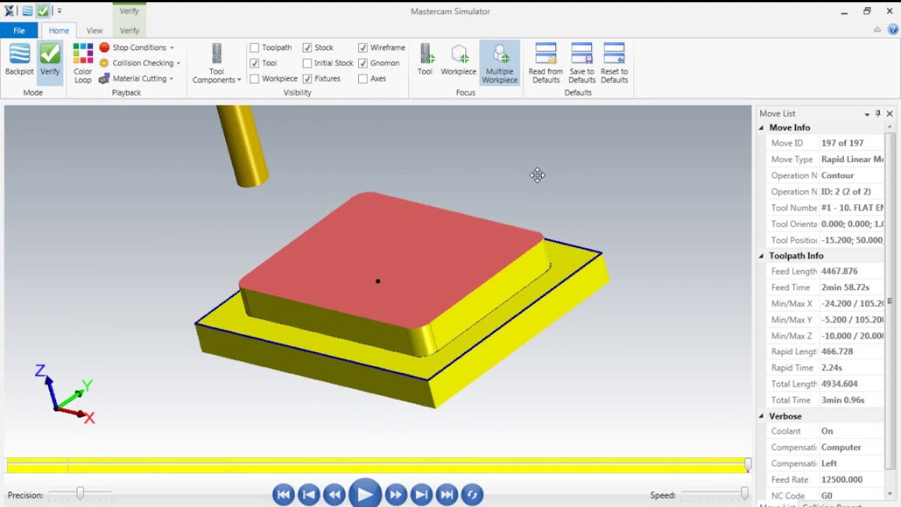 MasterCam X9 -2D For beginners : Tutorial *1* Contour