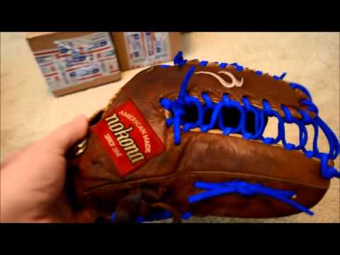 Nokona AMG 1275TB Glove Relace in Royal Blue - Before and After Glove Repair