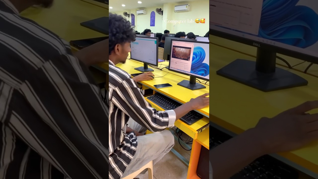 Computer lab 😅🥰🤣 #youtubeshorts #shorts #funny #funnydance #clgfun #computerlab