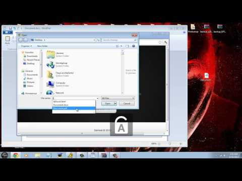 How To Make A WordPad File Into A PDF File