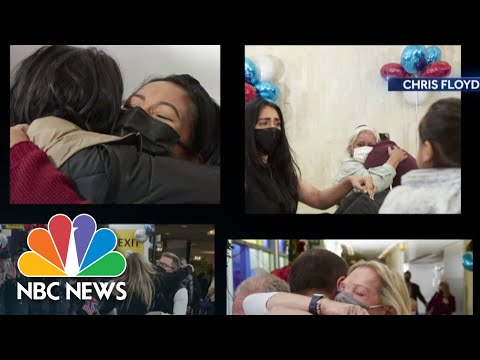 Loved Ones Reunite As U.S. Lifts International Travel Restrictions
