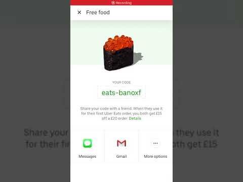 Uber Eats UK £15 Discount Voucher Code Coupon Free Food