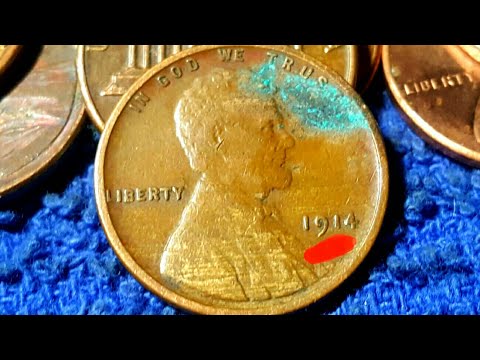 1914 ??? Wheat Penny!!! Coin Roll Hunting Pennies!!!