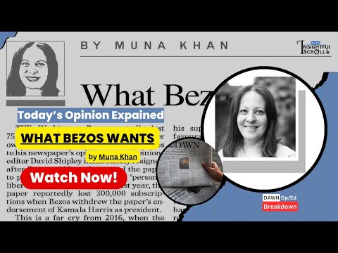 What Bezos Wants | Dawn News Opinion Breakdown | Learn English through Newspaper Reading