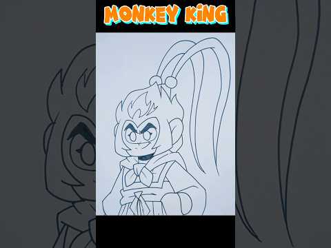 How To Draw MONKEY KING | LEGO: Monkie Kid #monkeyking #monkiekid #legomonkiekid #shorts