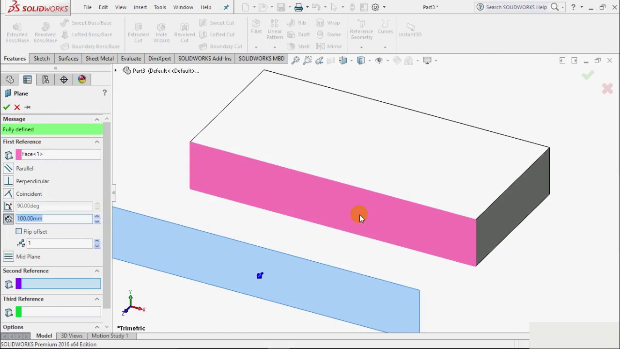 3D DATUM PLANES - Solid Works Tutorial