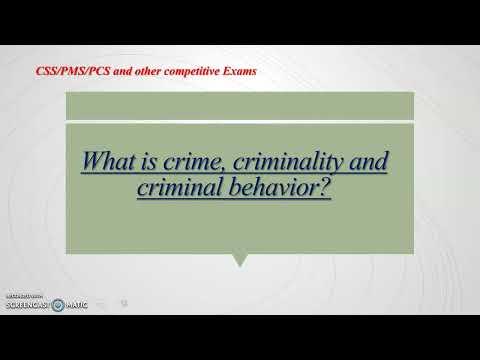 ||Crime, Criminality and Criminal Behavior?|| Criminology||Explanation in Urdu||CSS ||Lecture #1||
