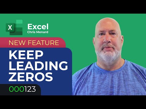 Excel Keep Leading Zeros - Text vs. Numbers - Advanced Options