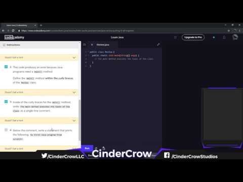 Learning Java with Codecademy Part 1