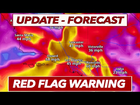 Wildfire Threat and Red Flag Warning for California in January? - Update and Forecast