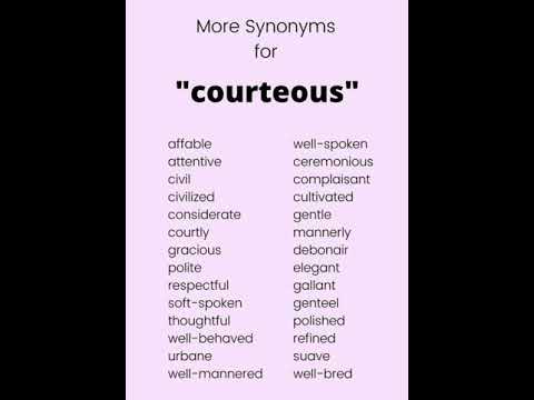 Synonyms For COURTEOUS #english #vocabulary #pronunciation #grammar #practicelanguages #shortsfeed