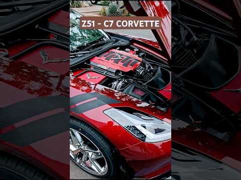 Red Engine Bay | Z51 C7 Corvette Spotted 6-22-24 Chrome is BACK #stingray #c7corvette #enginebay