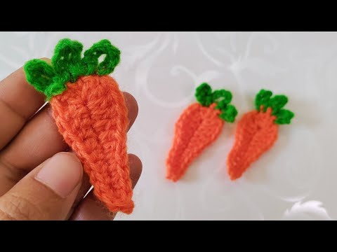 Easter Carrot Crochet Applique