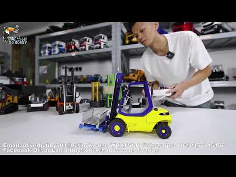 Unbox 1/14 40DA3 wheel forklift, light & sound 3.8kg weight, 3.4 kg lifting, long time running.