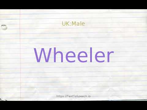 How to pronounce wheeler