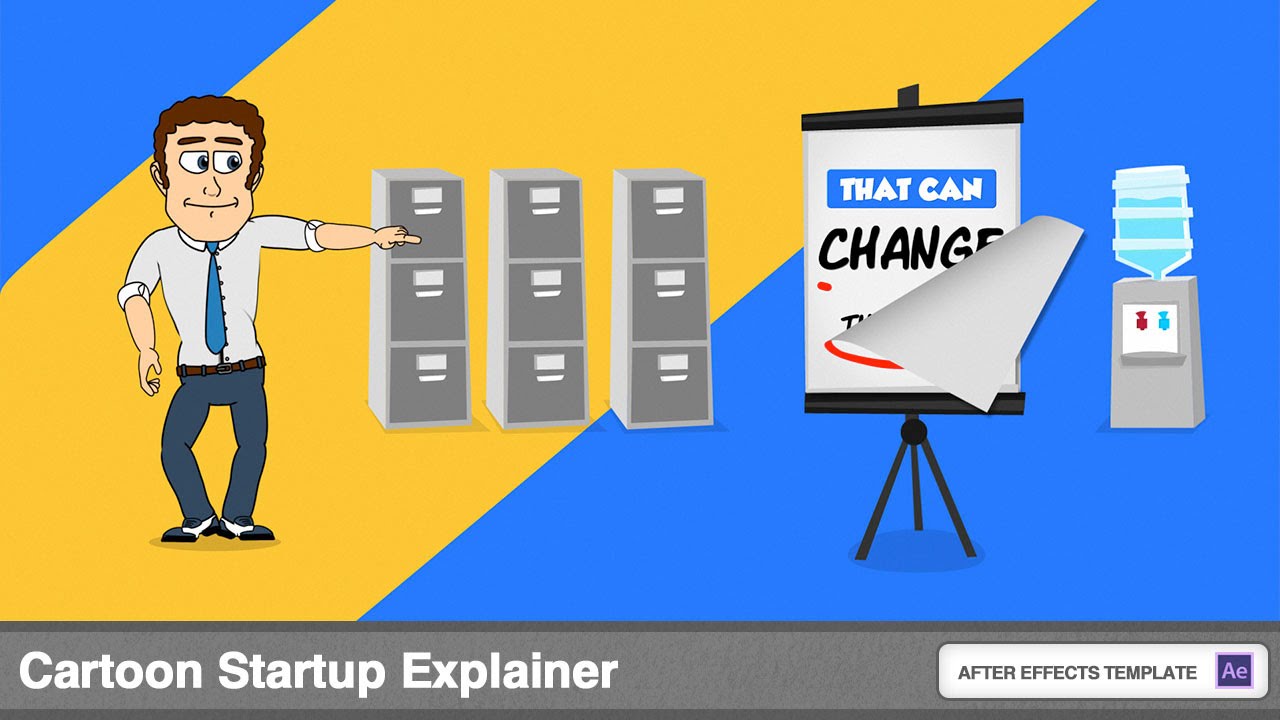 Cartoon Startup Explainer (After Effects Template)