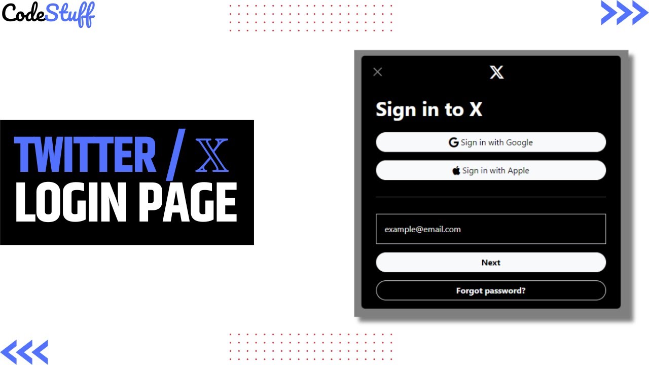 Recreate Twitter Login Page with HTML, CSS, and Bootstrap | Tutorial